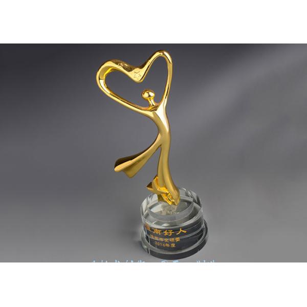 Quality Elegant Design Standing Metal Trophy Cup Gold Plated For Dancing Winners for sale