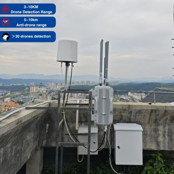 Quality 2.4 GHz, 5.8 GHz Attack Drone Jammer Fixed Outdoor Fpv Jamming Detection All In One With Drone Command Control Syestem for sale