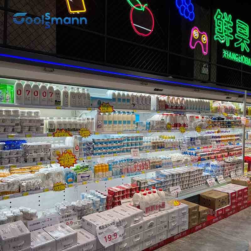 Quality Open Deck Supermarket Display Refrigerator 1900L Automatic Defrost 2 . 05m for sale