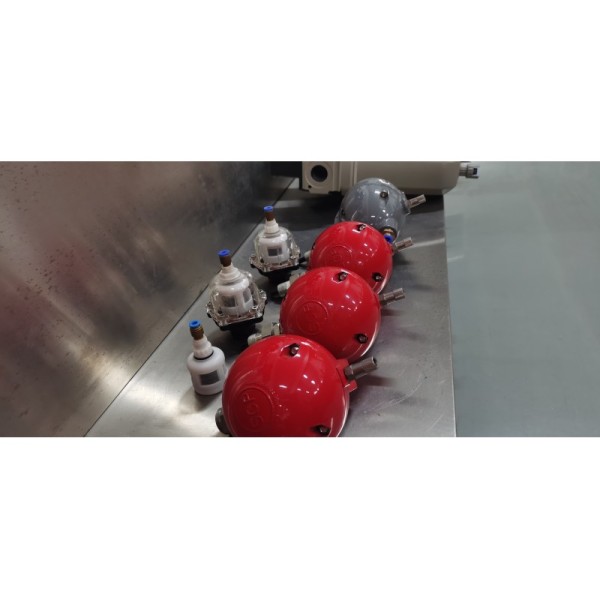Quality Customized Aluminum Product Automatic Drain Filtering Muffler with Zero Pressure for sale