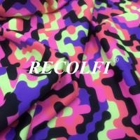 China Double Printing Patterns Ribbed Swimwear Fabric Keeping Warp Soften factory