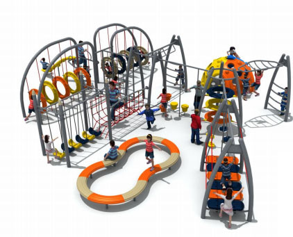 Quality steel 6 Strand Wire Childrens Rope Climbing Frame Outdoor Playground for sale