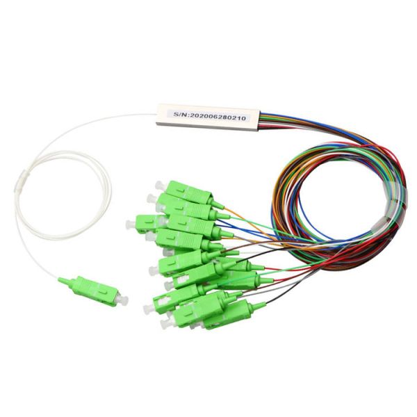 Quality SC APC Mini Fiber Optic PLC Splitter 1X2 1x3 1X4 1X8 1X16 1x24 1X32 1x48 1X64 1x128 for sale