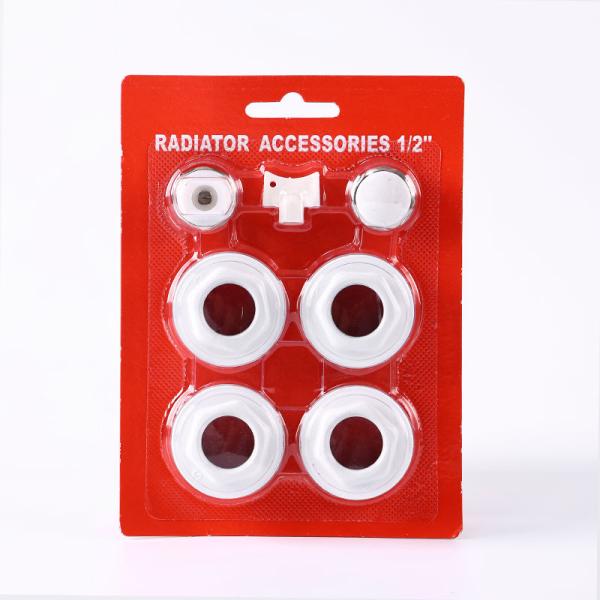 Quality Hotel 1/2 inch Heating Radiator Accessories 7 In 1 Set Surface Printed for sale