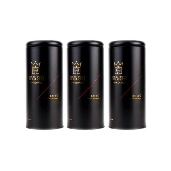Quality Matt Finished Metal Tea Tin Packaging Hot Sale Airtight Tea Tins Black Tin Boxes Wholesale for sale