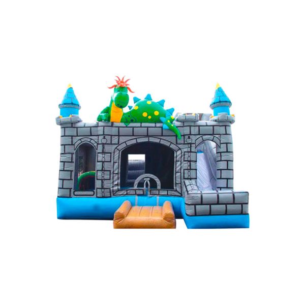 Quality Inflatable Dinosaur  Bounce House With Slide Jumping Castle For Kids for sale