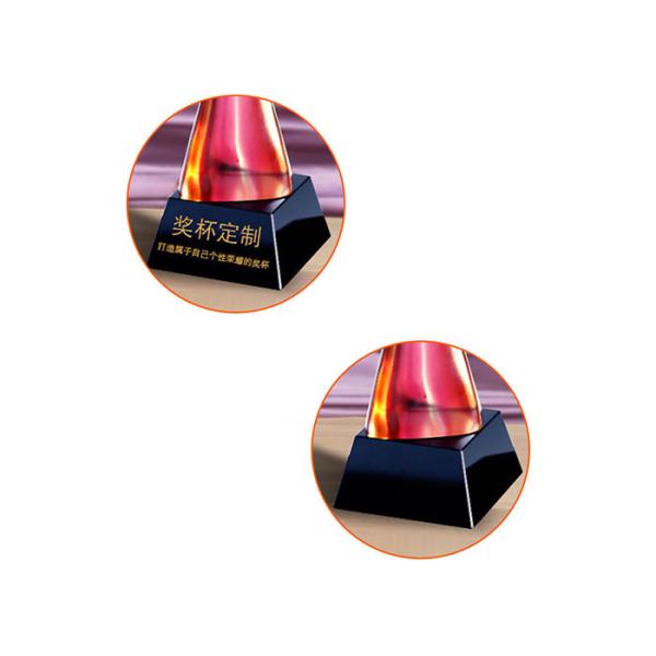 Quality 35cm Height Colored Glaze Award Cups Trophies Custom Logo Service Accepted for sale