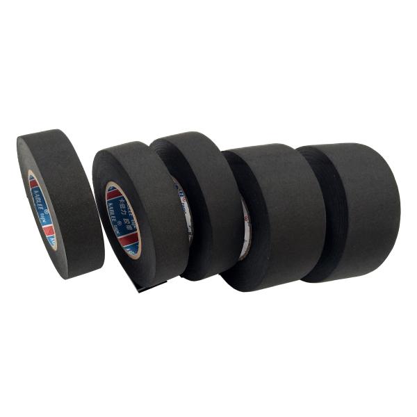 Quality Black Custom Auto Wiring Harness Tape With 9mm 19mm 25mm Width for sale