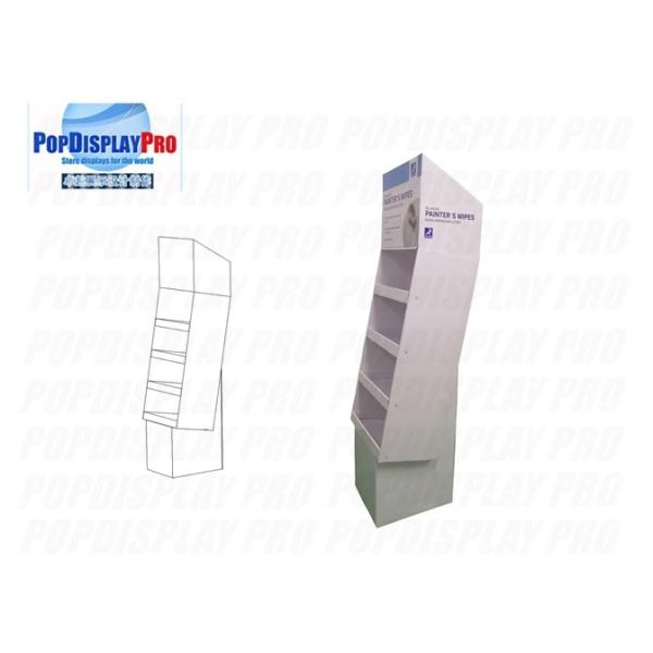 Quality Temporary Card Cardboard Floor Displays 140gsm Disinfectant Wipes for sale