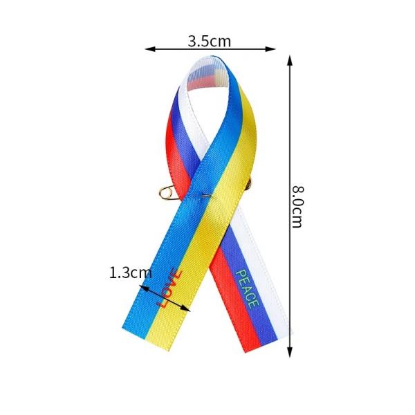 Quality Customized MSD Love Peace Ribbon Awareness Ribbon with Russian Flag Print and for sale