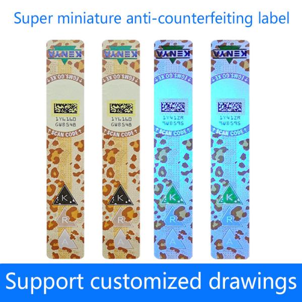 Quality Durable Custom Security Stickers Waterproof Vinyl Rectangle Barcode Glossy for sale