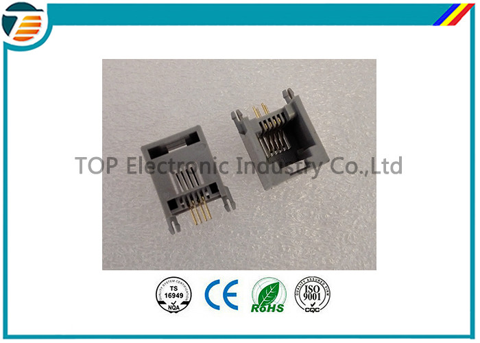 Quality RJ45 Terminal Block Connectors 6P4C Gray with filter 1x1 Port for sale