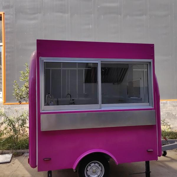 Quality Wholesale Price Customizable Mini Catering Icecream Trailer With Glass for sale