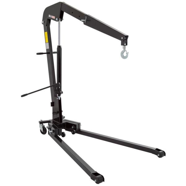 Quality Red Double Pump Folding 1Ton Engine Hoist And Stand for sale