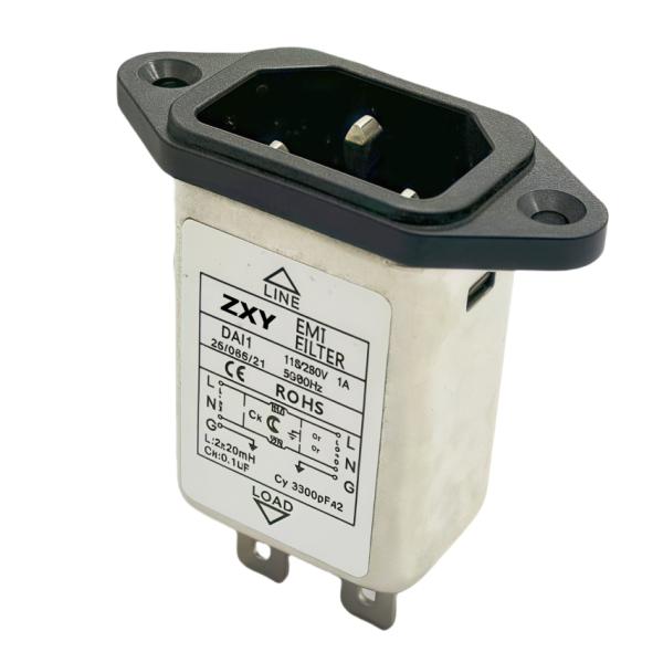 Quality EMI Filter Plug in Single Phase AC Power Filter Electromagnetic Interference for sale