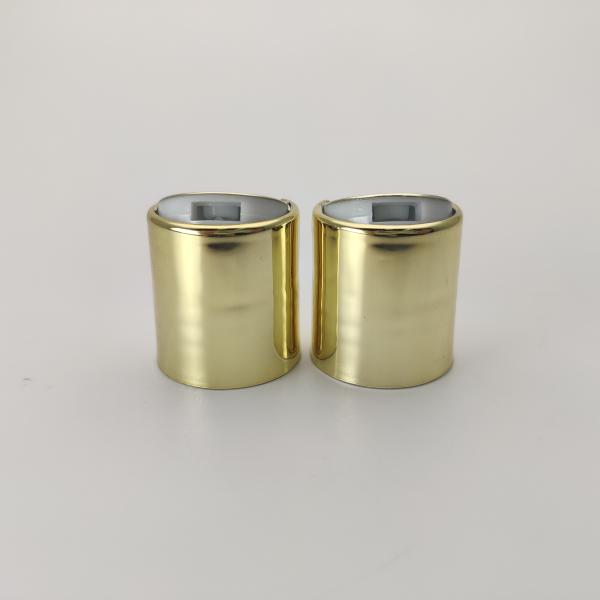 Quality Electroplated Golden PP 20mm Disc Top Cap For Plastic Bottle for sale