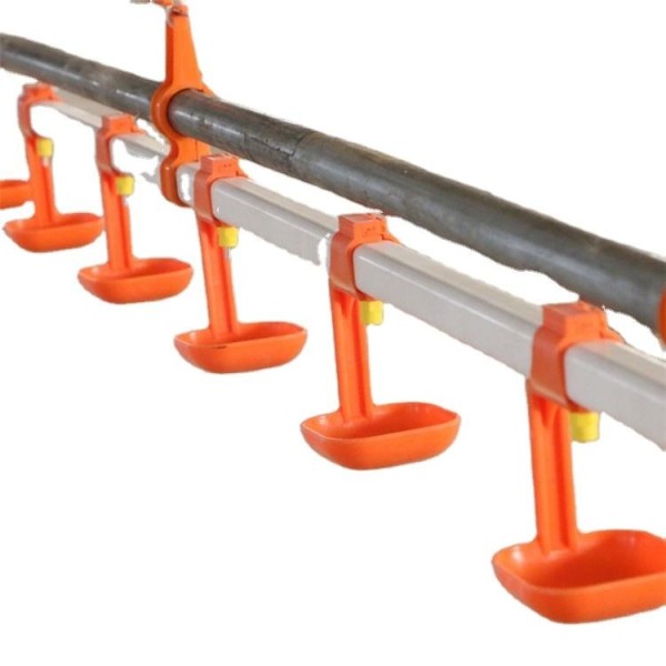 Quality Orange Poultry Drinking Line Plasson Poultry Nipple Drinkers for sale