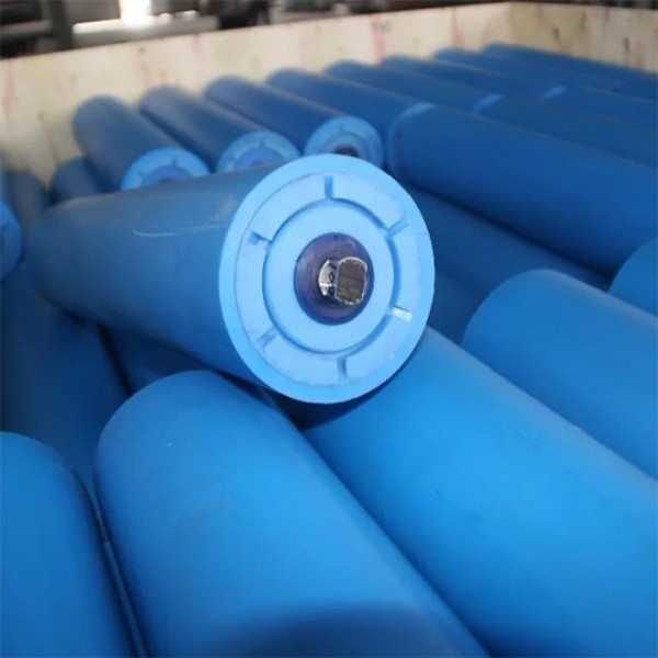 Quality 4 Inch Polymer Pipe Plastic HDPE Impact Conveyor Training Idler Rollers for sale