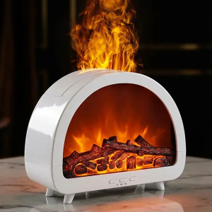 Quality New 200ml Electric Humidifier Fireplace Flame Aromatherapy Diffuser Machine with for sale