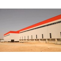 Quality Prefabricated Long Span Steel Frame Industrial Warehouse With Customized Design for sale