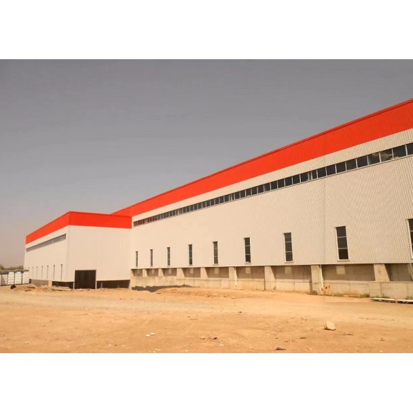 Quality Prefabricated Long Span Steel Frame Industrial Warehouse With Customized Design for sale