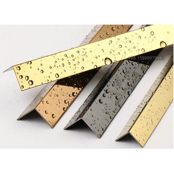 Quality 8K Mirror Stainless Steel Decorative Profiles Edge Guard PVD Coated for sale