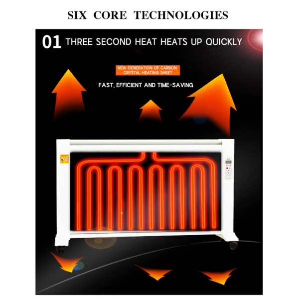 Quality Wall Mounted White Carbon Crystal Far Infrared Heating Panel with Waterproof for sale