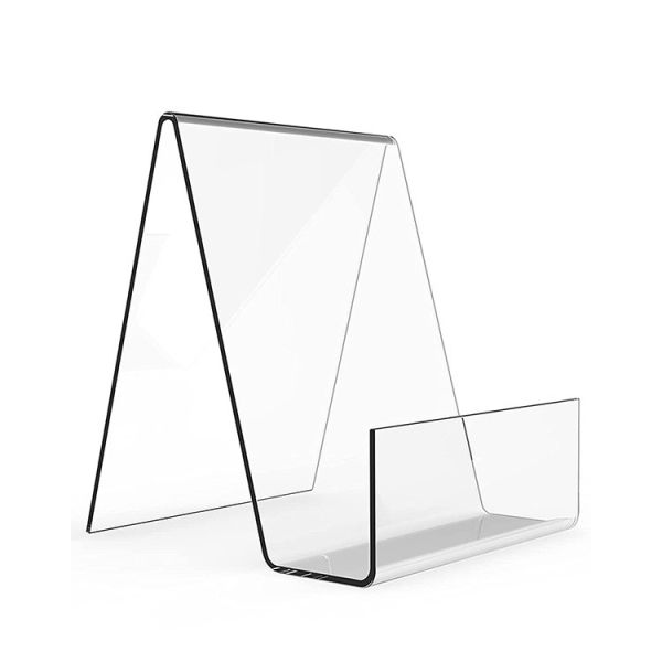 Quality OEM Transparent Acrylic Holder Acrylic Book Stand Shelf For Bookstore Library Home for sale