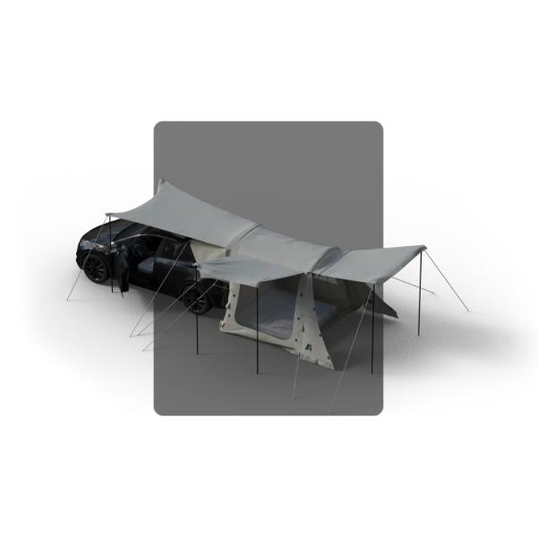 Quality 660*290*180CM Easy Setup Khaki 210D Ocford Inflatable Tesla Camping Tent 4 Season Shelter With Rainfly for sale