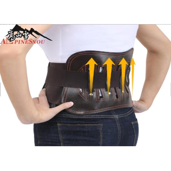 Quality Adjustable Medical Warm Waist Support Belt Leather Unisex for sale