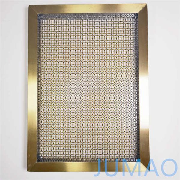 Quality Architectural Metal Wall Partitions Metal Divider Panels Golden for sale