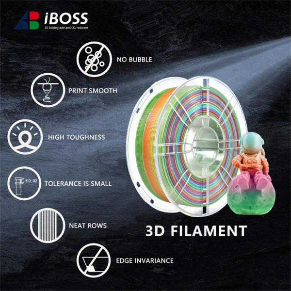 Quality 1.75mm Desktop Printer Silk Rainbow PLA 3D Printer Filament for sale