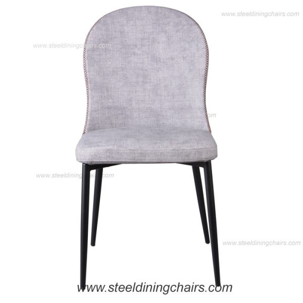 Quality Hotel Home Fabric Covers 50cm 56cm Steel Frame Dining Chairs for sale