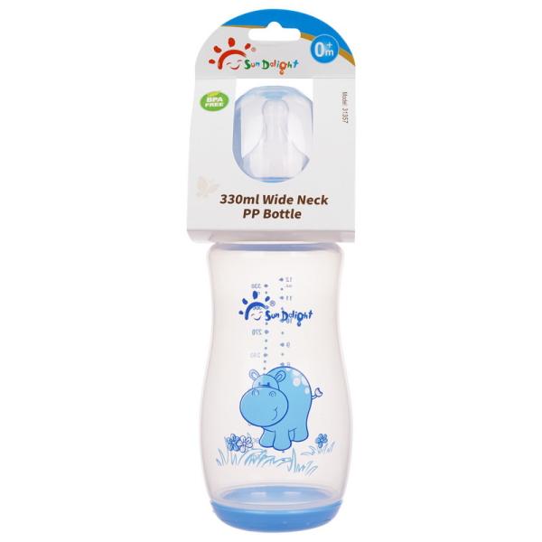 Quality 110℃~120℃ PP Arc 12oz 330ml Baby Nipple Bottle for sale