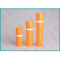 Quality Orange PP Airless 15ml 50ml 30ml Pump Bottle Cylinder Shape For Cosmetics for sale