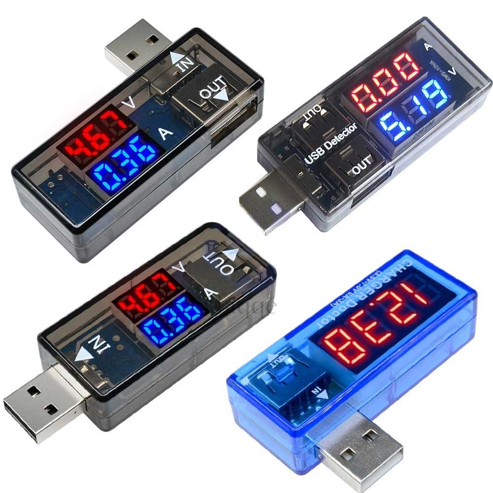 Quality Charging Test Detector Digital Ammeter Voltmeter Dual USB Port for sale