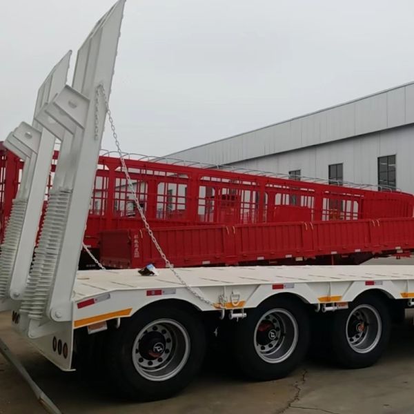 Quality Hydraulic Multi Axle 35-100 Ton Bulk Cargo Carrier Lowboy Trailer Within Your Budget for sale
