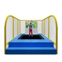 Quality Indoor 55 Inch All-in-one Kinect Screen Interactive Games Trampoline Park Kids Playground Jumping AR Trampoline for Children for sale