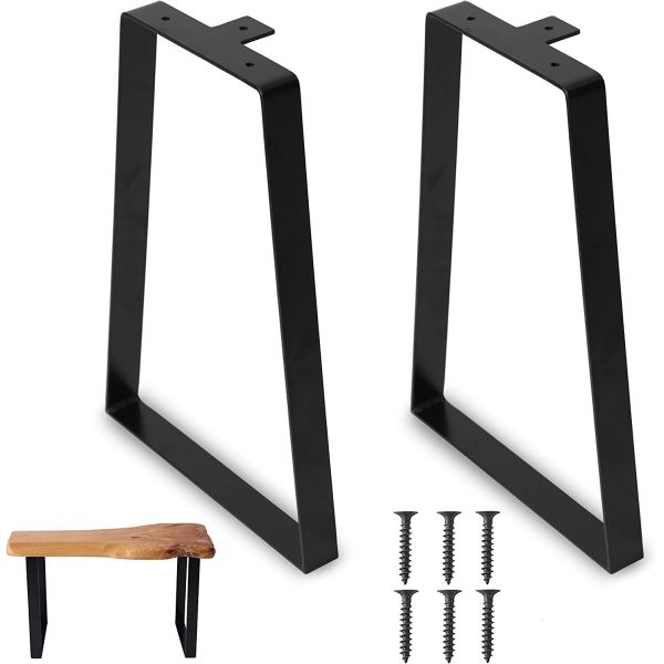 Quality Trapezoid 19 Inch Table Legs Modern Metal Table Legs For Bench for sale