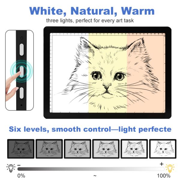 Quality PS Acrylic Panel LED Light Pad Ultra Thin Silver Coating Wireless Animation for sale