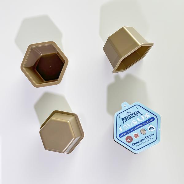Quality 80ml Hexagon PP Disposable Cup with Aluminum Foil Lid for sale
