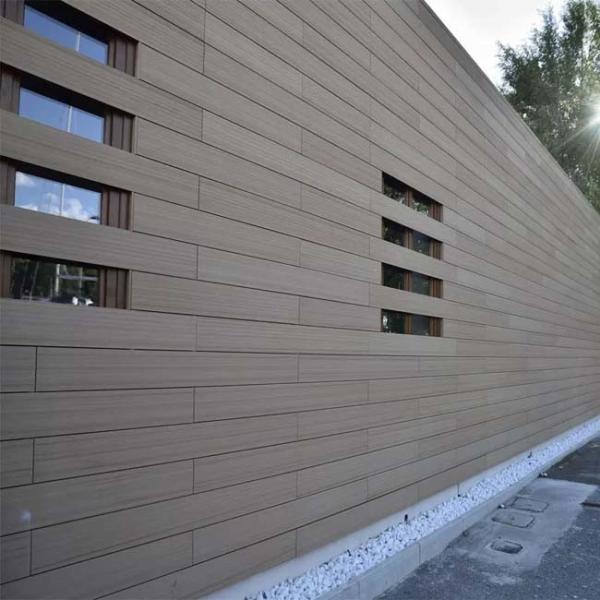 Quality Plastic Composite Garden Exterior WPC Wall Panel Waterproof WPC Fluted Wall for sale