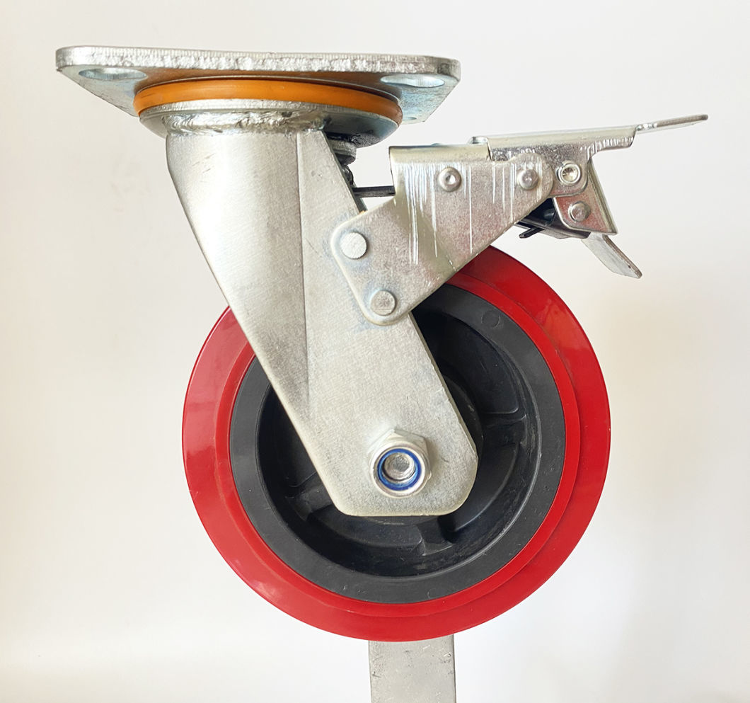 400kg Heavy Duty Red PU Caster Wheel