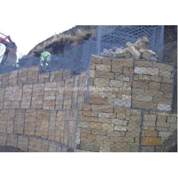 Quality Hexagonal Mesh Gabion Box PVC Coated Gabion Garden Wall For Lake Shore for sale