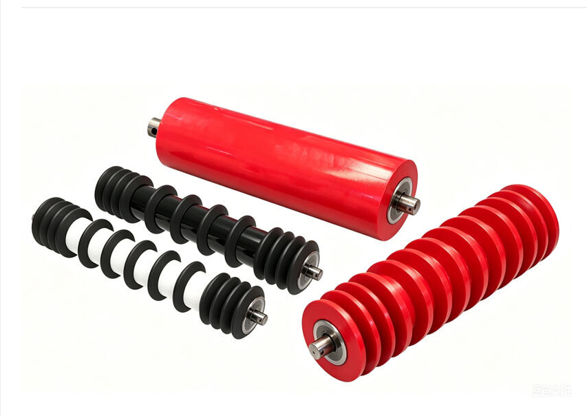 Quality Rubber Covered Conveyor Roller and Impact Idler with Bolt-on Mounting and 1 Year for sale