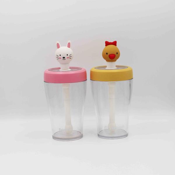 Quality Multi Color Transparent Plastic Straw Water Bottle Kids School Use for sale