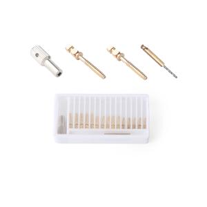 Quality MFDS Standard Teeth Dental Implant Supplies Tapered Screw Post Kit 24k Gold for sale
