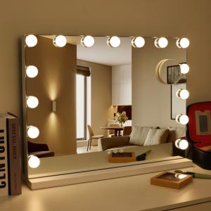 Quality Personal Beauty Makeup Mirror with Dimmable Smart Music and Hollywood Vanity for sale