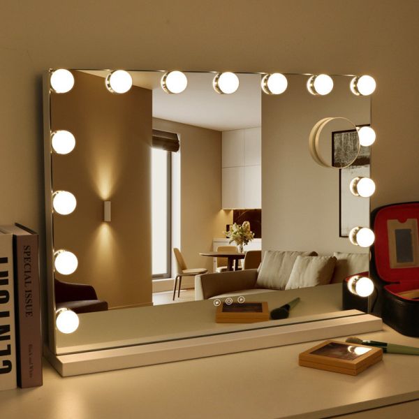 Quality Personal Beauty Makeup Mirror with Dimmable Smart Music and Hollywood Vanity Lights for sale