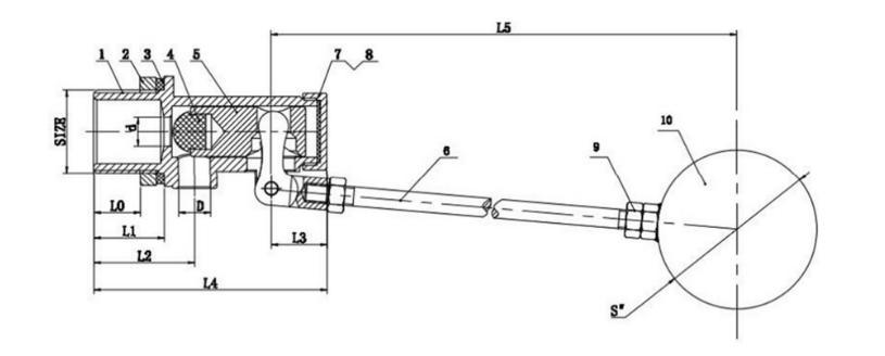 Ss201 Float Ball Valve for Water Tank Control